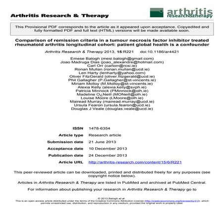 Definition of remission of ra | PPT