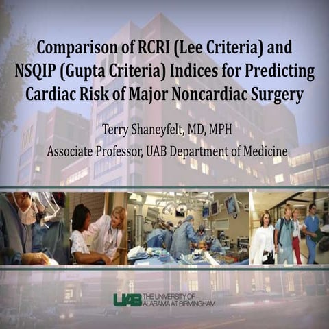Comparison of cardiac preoperative risk prediction indices | PPTX