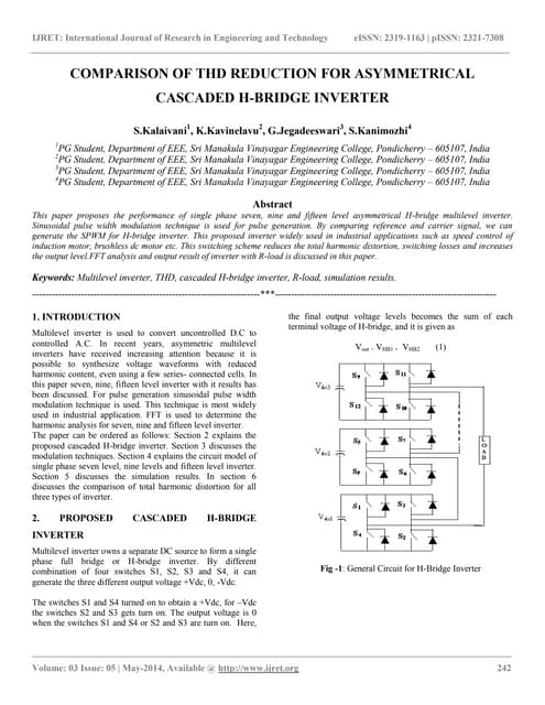 Cascaded h bridge multilevel inverter in a three phase eleven level | PDF | Internet of Things ...