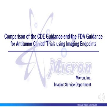 Comparison of the CDE guidance and the FDA guidance for antitumor ...