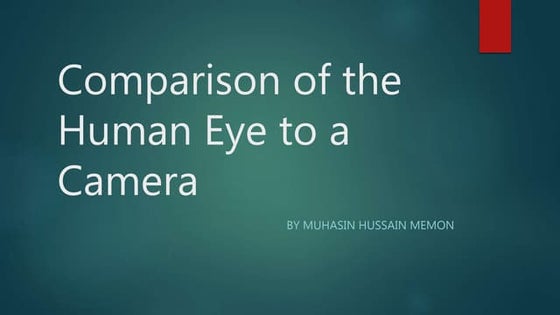 Comparsion between eye and camera ppt | PPTX