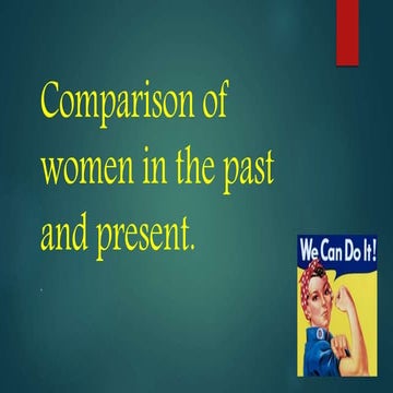 Comparison of women in the past and present | PPTX