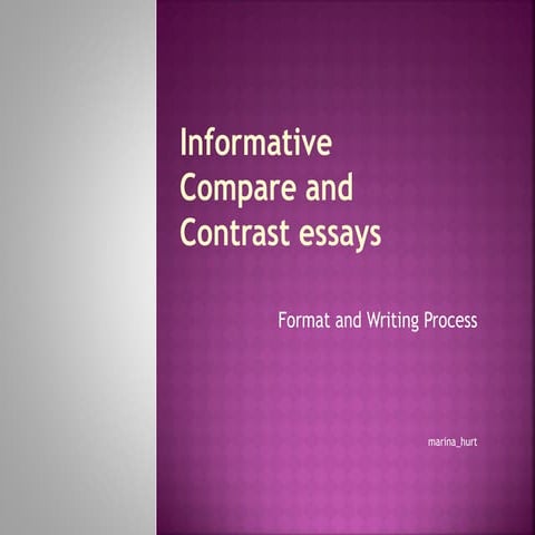 Comparison or contrast essay notes | PPT