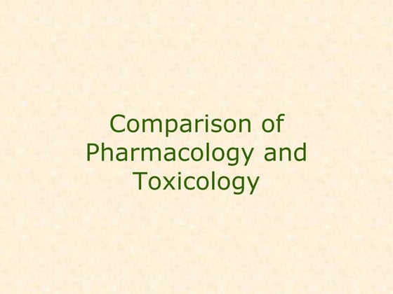 Basic definition and types of toxicology | PPT