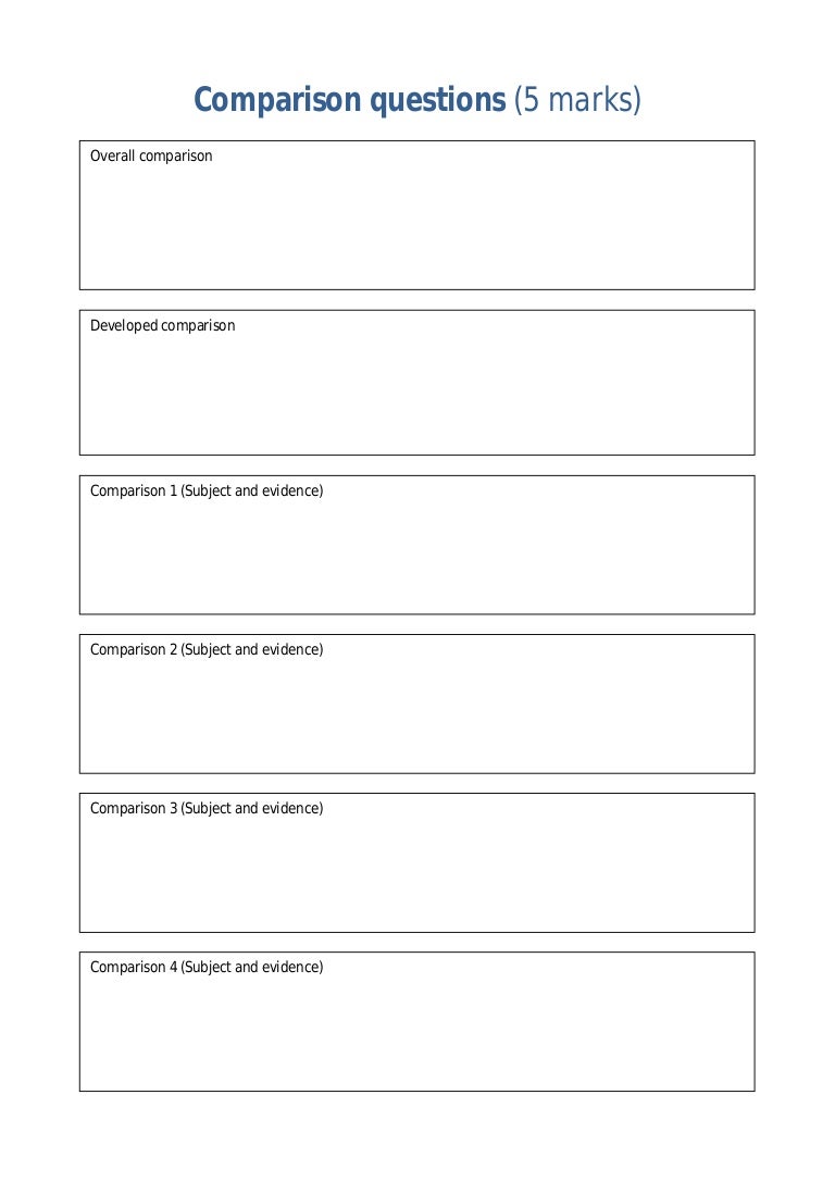 Comparison questions