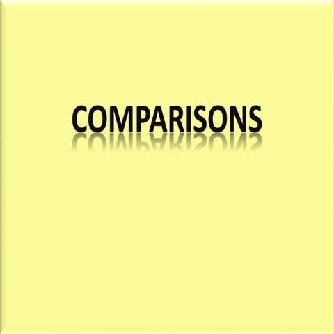 Comparisons | PPT