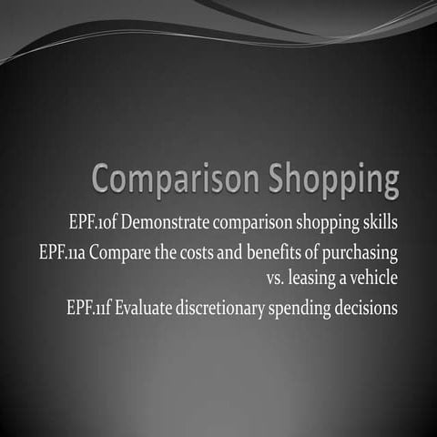 Comparison shopping | PPTX