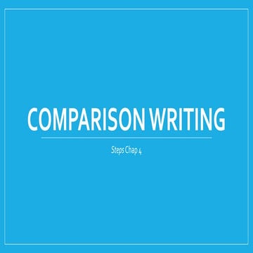 Comparison Writing | PPTX