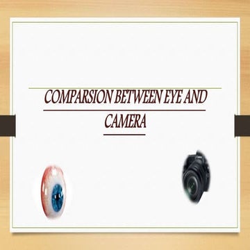 Comparsion between eye and camera ppt | PPTX