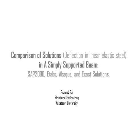 Comparison of results from Sap2000, Etabs, & Abaqus. | PPTX