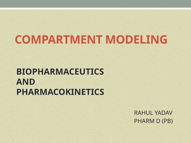 one compartment model ppt | PPTX