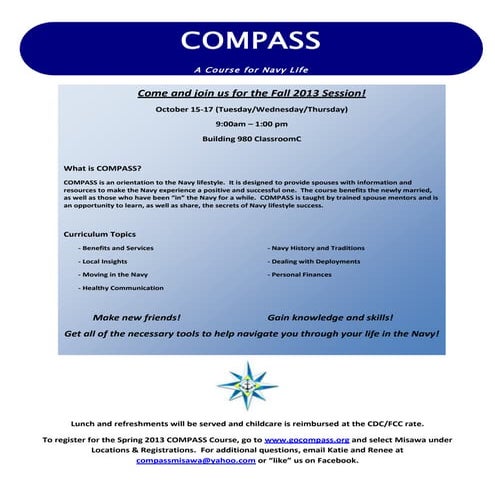 Navy Misawa Compass Course Flyer | PDF