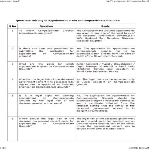 Compassionate concurrence-faq | PDF
