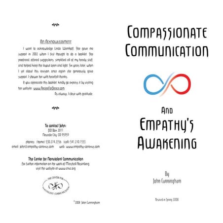 Compassionate communication and empathy's awakening booklet | PPT
