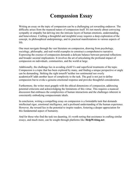 Essay About Compassion.pdf