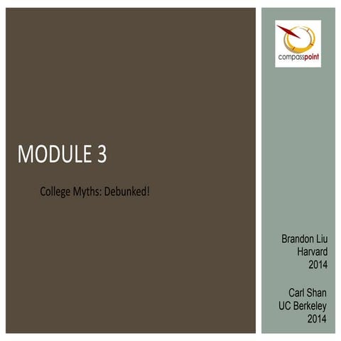 Lynbrook | Module #3: College Myths Debunked | PPT