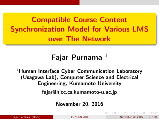 Compatible Course Content Synchronization Model For Course Distribution