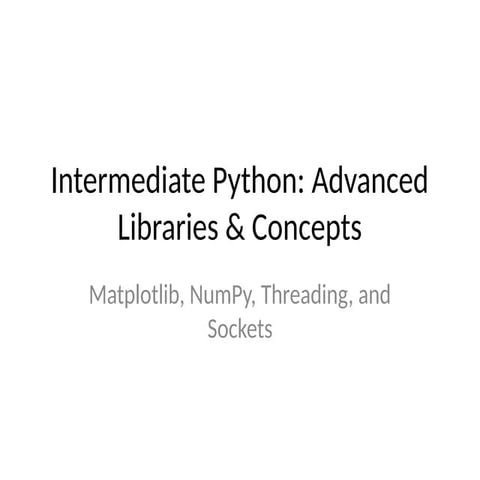 Compe361 Python Midterm 2 Notes Covering Socket Threading Matlib And