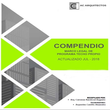 Compendio Marco Legal de Programa Techo Propio | PDF