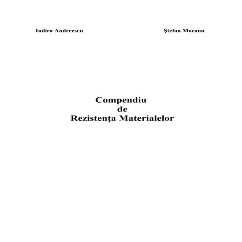 Compendiu de rezistenta materialelor | PDF