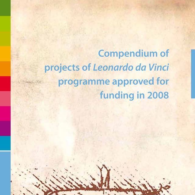Compendium Of Projects Of Leonardo Da Vinci Programme Approved For ...