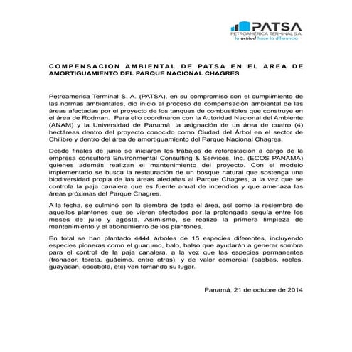 Patsa petroamerica terminal