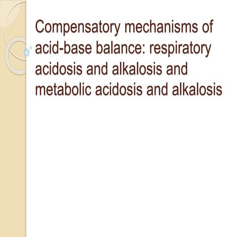 Acid-base balance | PPTX