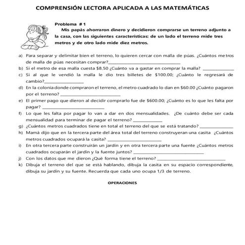 Compensión lectora aplicada a las matemáticas (1) (1) | DOCX