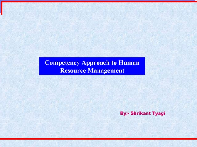 Competency-based Training and Development | PPT