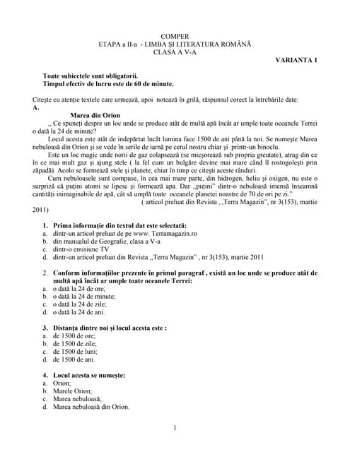 Limba română. verbul. clasa a 4 a | DOCX