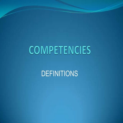 Competencies | PPT