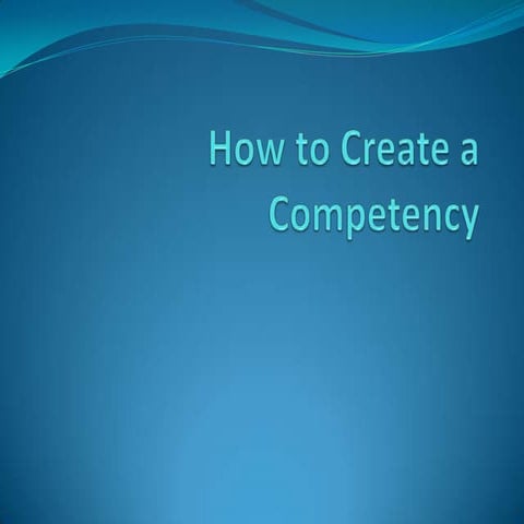Competency | PPTX