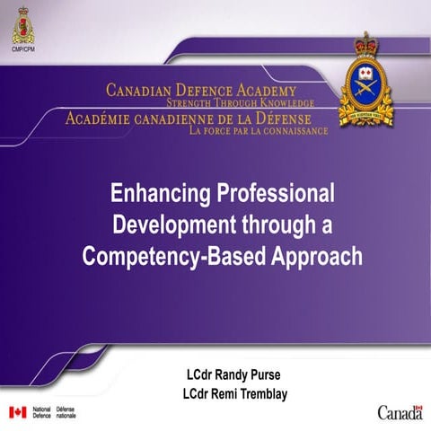 Moving the Canadian Armed Forces Towards a Competency Based ...