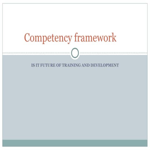 Competency based approach in Human Resources | PPT