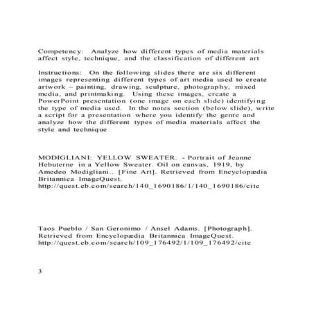 Competency Analyze how different types of media materials affe | DOCX