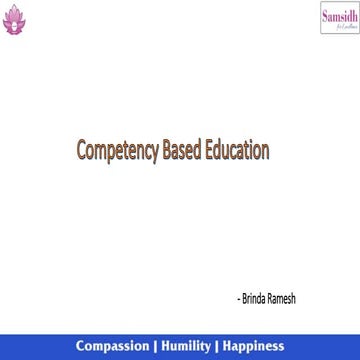 Competency Based Education for the cbse schools | PPTX