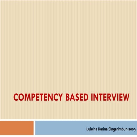 Competency Based Interview Star Concept (Bahasa Ver) | PPT