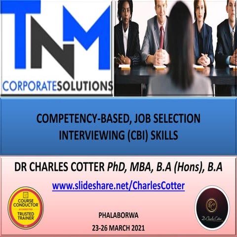 Competency based Job Selection Interviewing_CBI_Skills | PDF