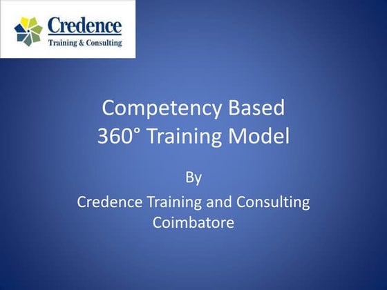 Credence Training And Consulting presentations