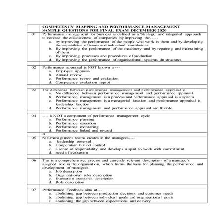 Competency mapping | PDF
