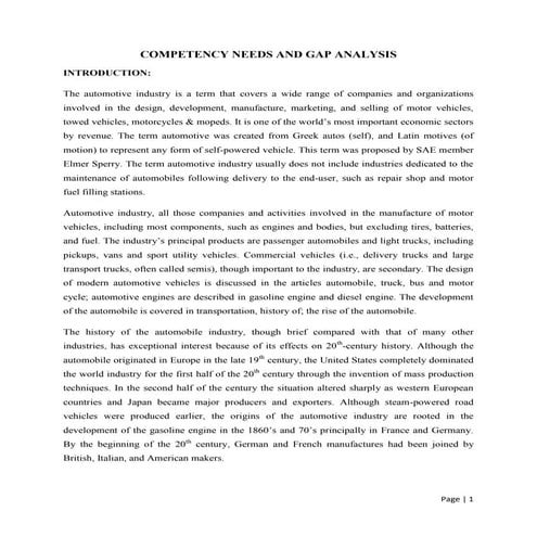 Competency needs and gap analysis | PDF