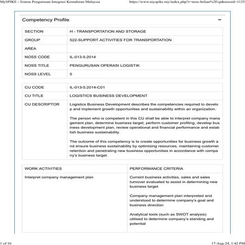 Competency Profile (CP).pdf good good good | PDF