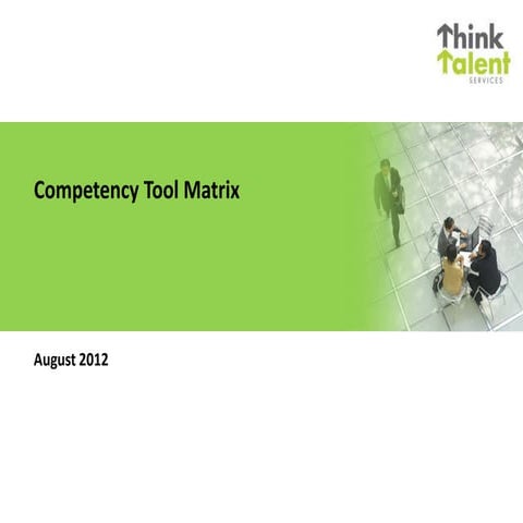 Competency tool matrix | PPT