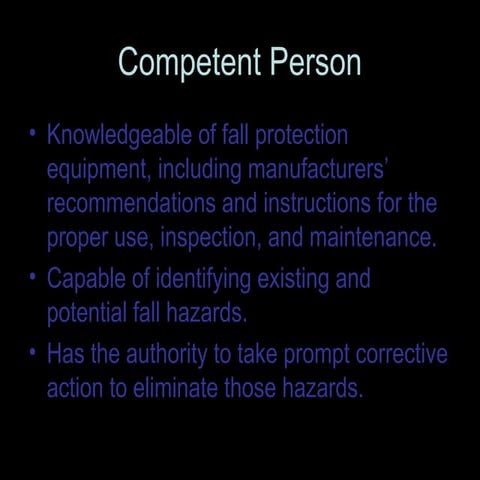 Competent person presentation explaining .ppt