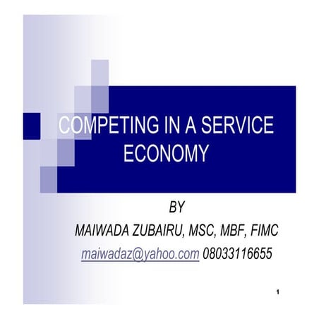 competing in Service economy | PPT