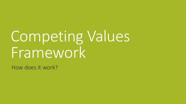 Competing values framework