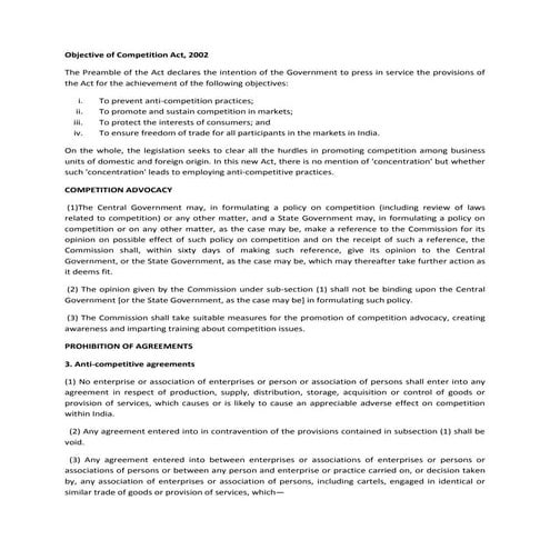 Competition act | DOCX