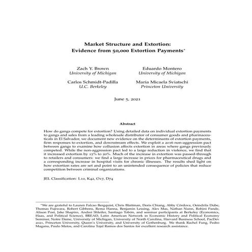 Market Structure and Extortion: Evidence from 50,000 Extortion Payments ...