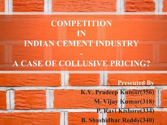5 FORCE ANALYSIS OF THE CEMENT INDUSTRY IN INDIA | PPTX | Commodities ...