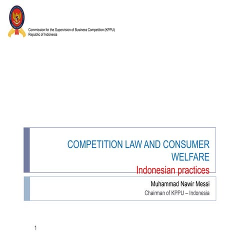 Competition law and consumer welfare | PPTX